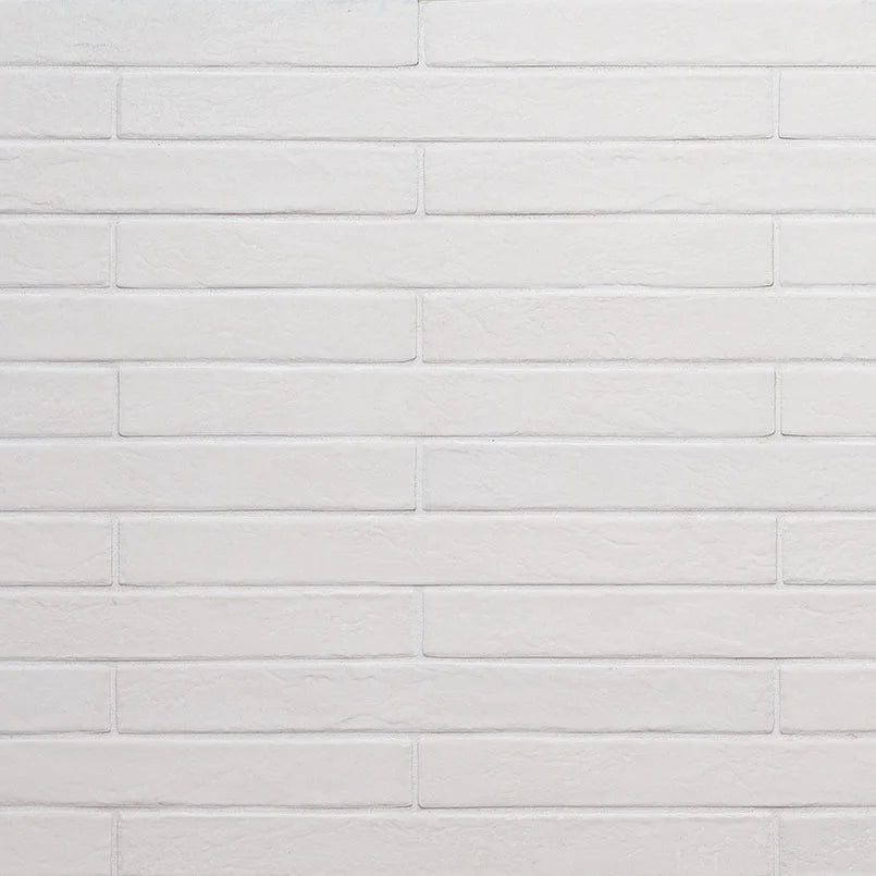Brickstone White 2x18 Matte Tile – Elongated Whitewashed Porcelain ...